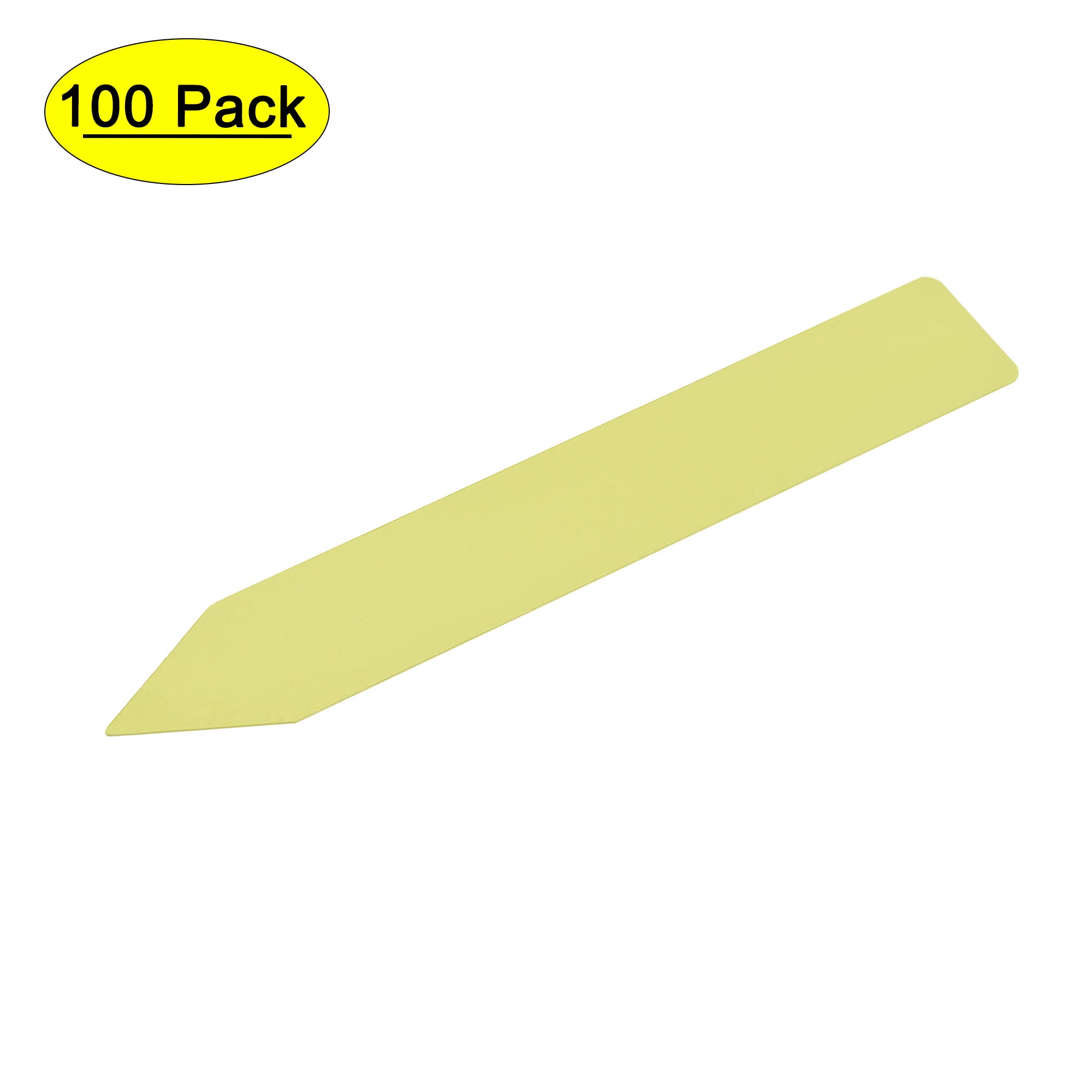 PVC Plant Label Stakes 15 x 2.5cm Water Resistant for Garden Tag Yellow ...