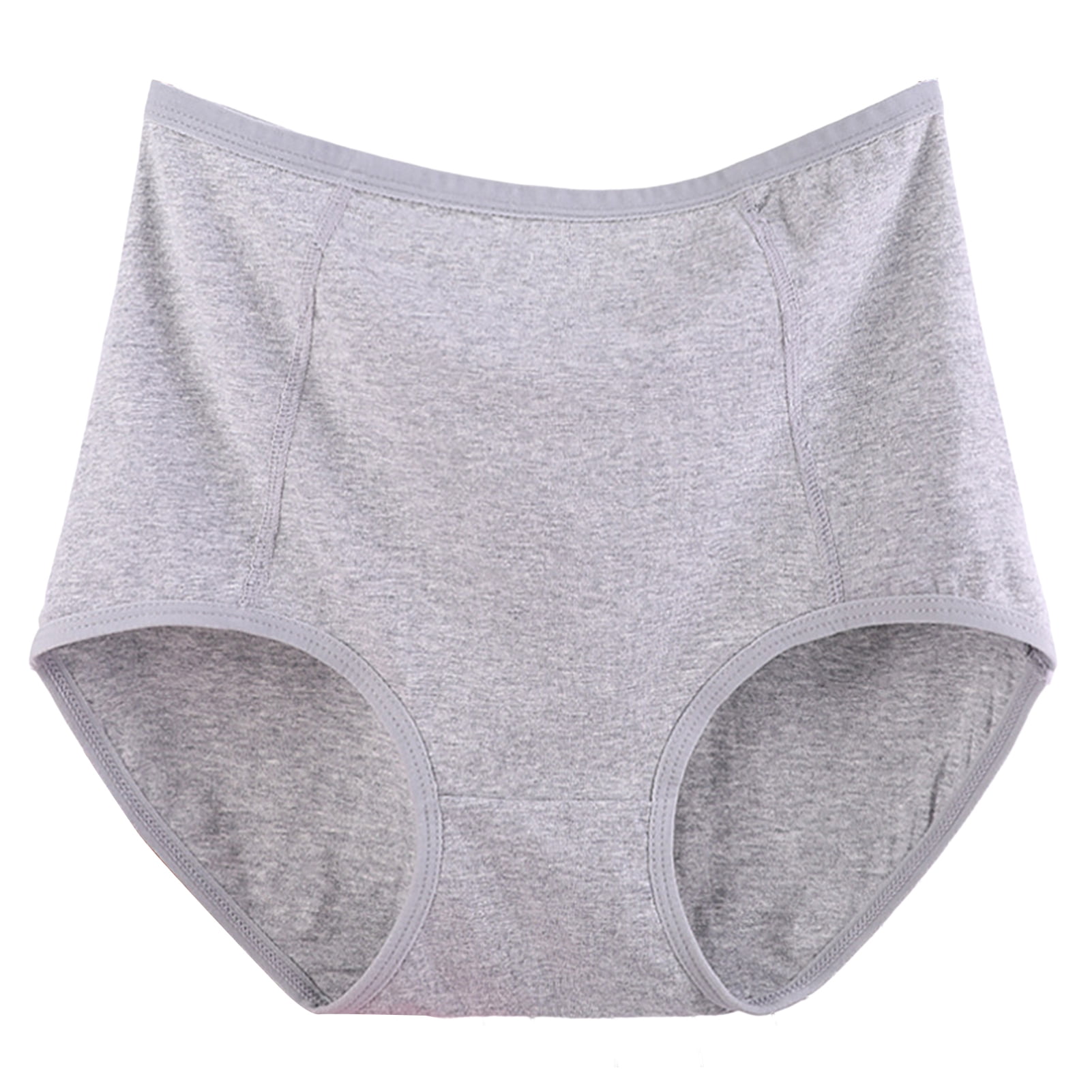 huanledash Lady Panties Elastic High Waist Solid Color Sweat Absorption ...
