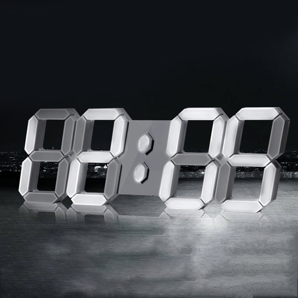 Buy BOOYOU 3D LED Digital Wall Clock with Extra Large Numbers, Remote ...