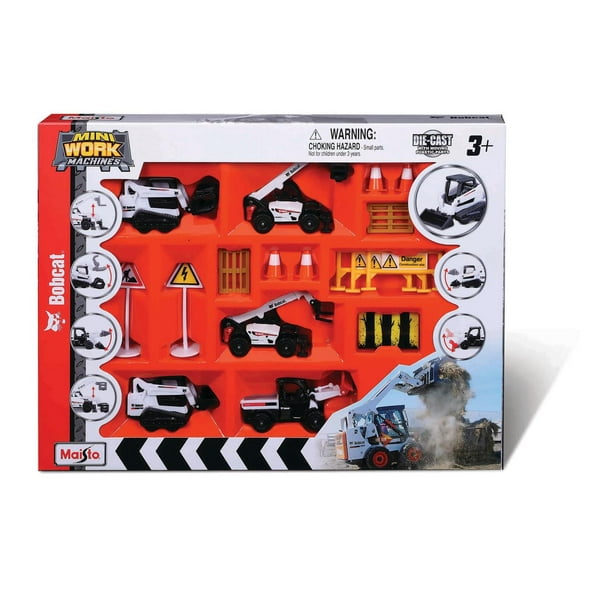 Maisto Mini Work Machines Bobcat Play Set - Walmart.com
