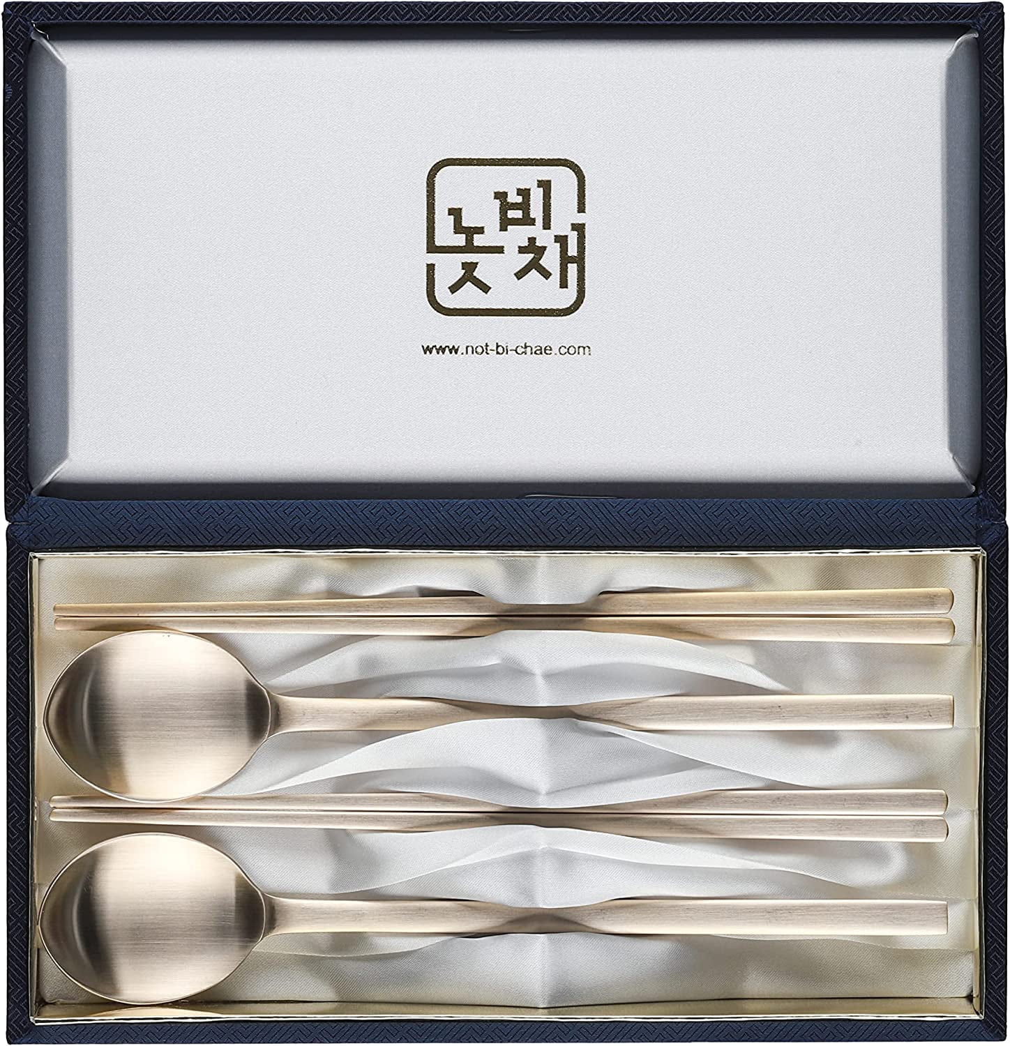Notbichae Korean Handmade Bronzeware Spoon & Chopsticks Set, Bangjja ...