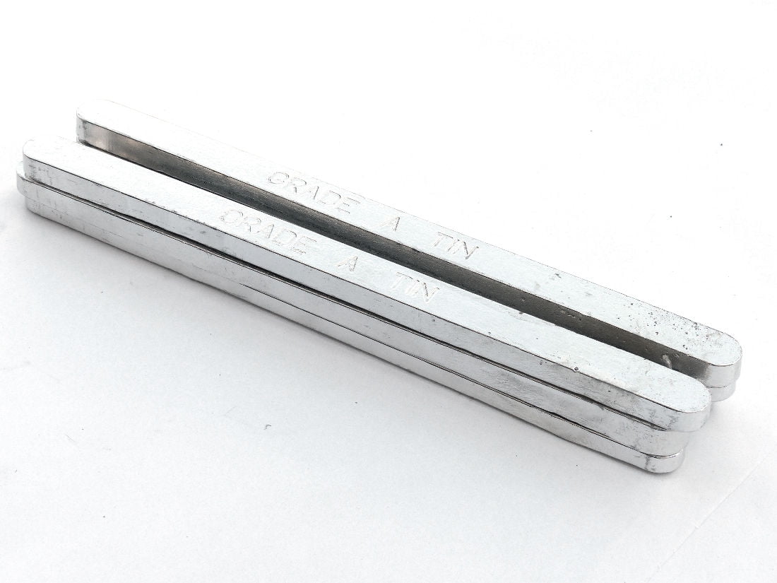 Tin Bars (1 pound | 99.9+% Pure) Raw Tin Metal by MS MetalShipper ...