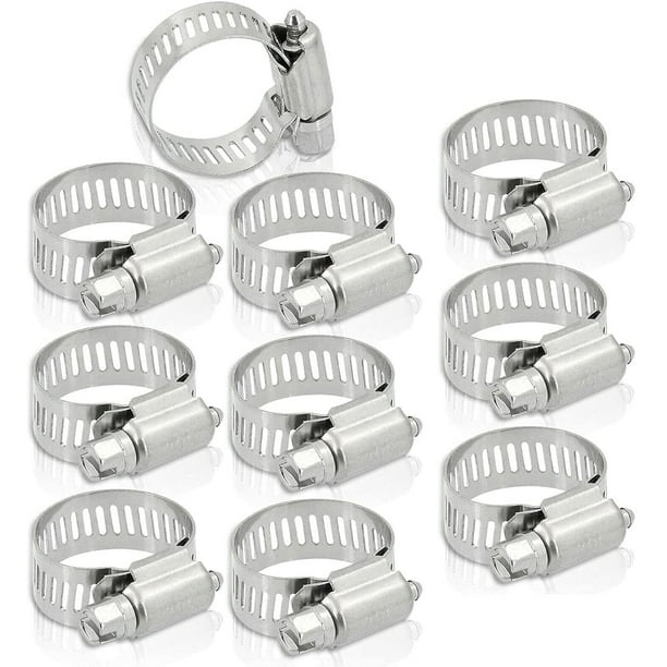 10 PCS, Width（12mm）Hose Clamps, Used In Pipelines, Fuel Pipe Clamps ...