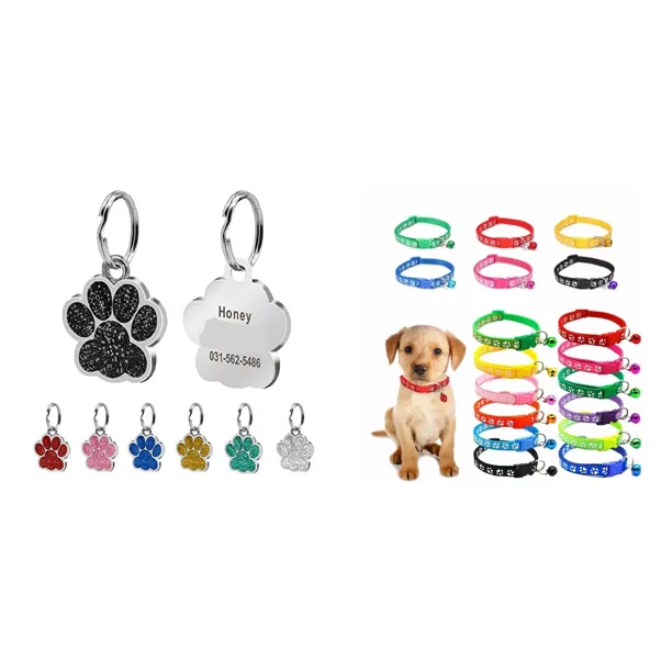 Placa De Identificacion Perros Y Gatos Con Collar Promoción | Walmart ...