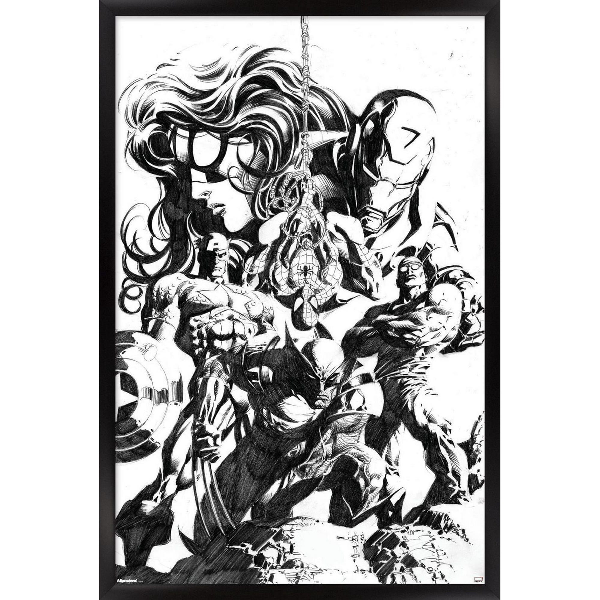 Click here for Trends International Marvel Sketch - Group Wall Po... prices