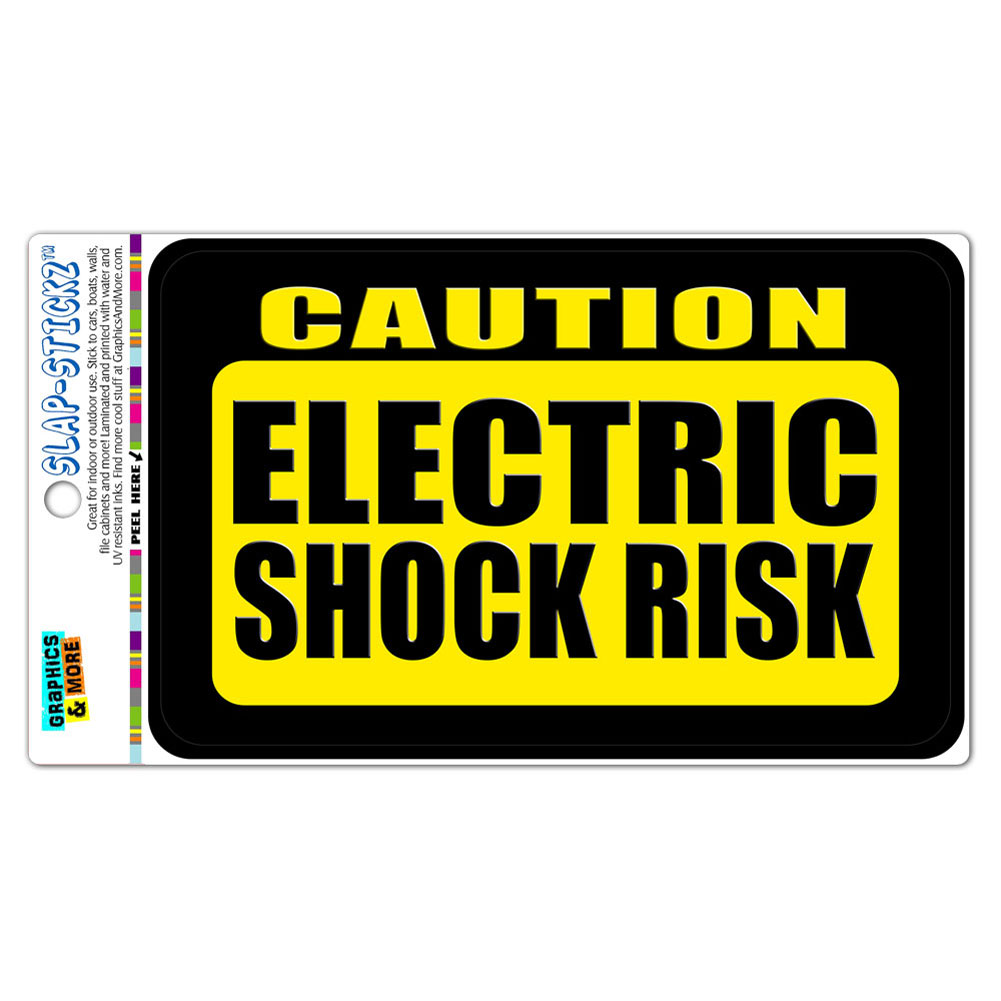 Caution Electric Shock Risk SLAP-STICKZ(TM) Automotive Car Window ...