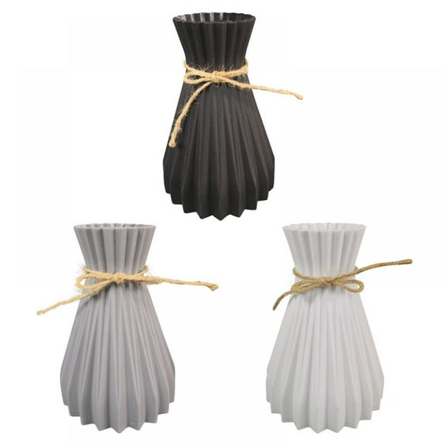 4x6.7in Paper Folding Shape Plastic Vases with Rope Unbreakable ...