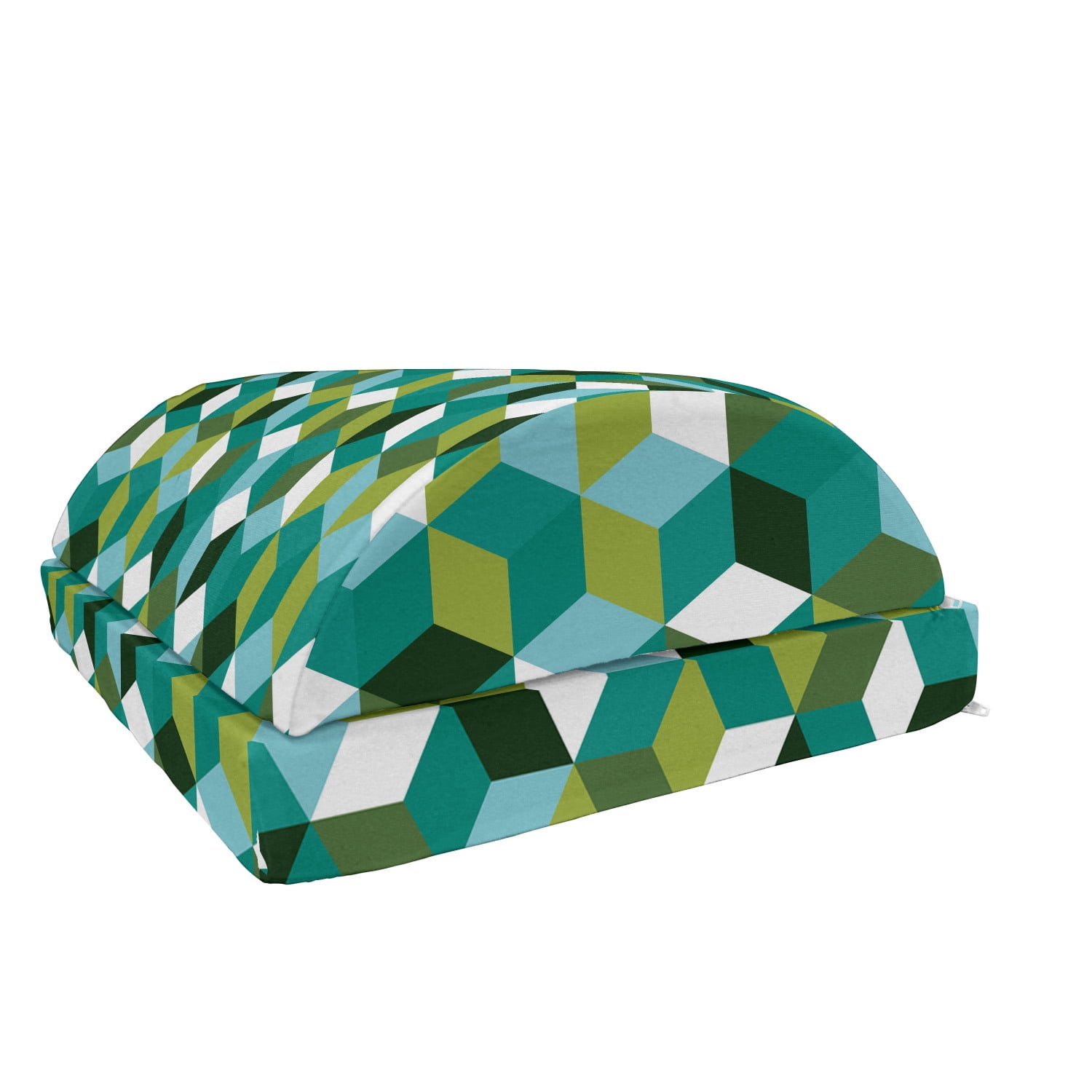 Abstract Foot Rest, Colored Cubes Design Modern Natural Shapes, Non ...