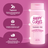(4 pack) Happy Curves Dusting Body Powder for Women, Talc & Aluminum ...