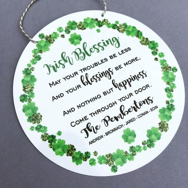 Irish Blessing Wood Sign for Home Office Restaurant Kitchen art Wall ...