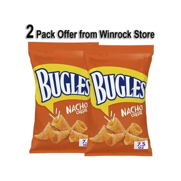 Bugles Caramel Corn Snacks 3.5 Oz Pack of 7 with Corn, Sugar, and ...