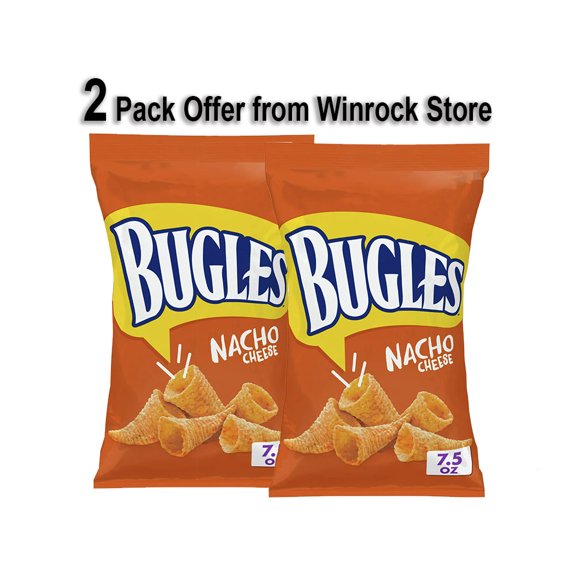 Bugles Caramel Corn Snacks 3.5 Oz Pack of 7 with Corn, Sugar, and ...