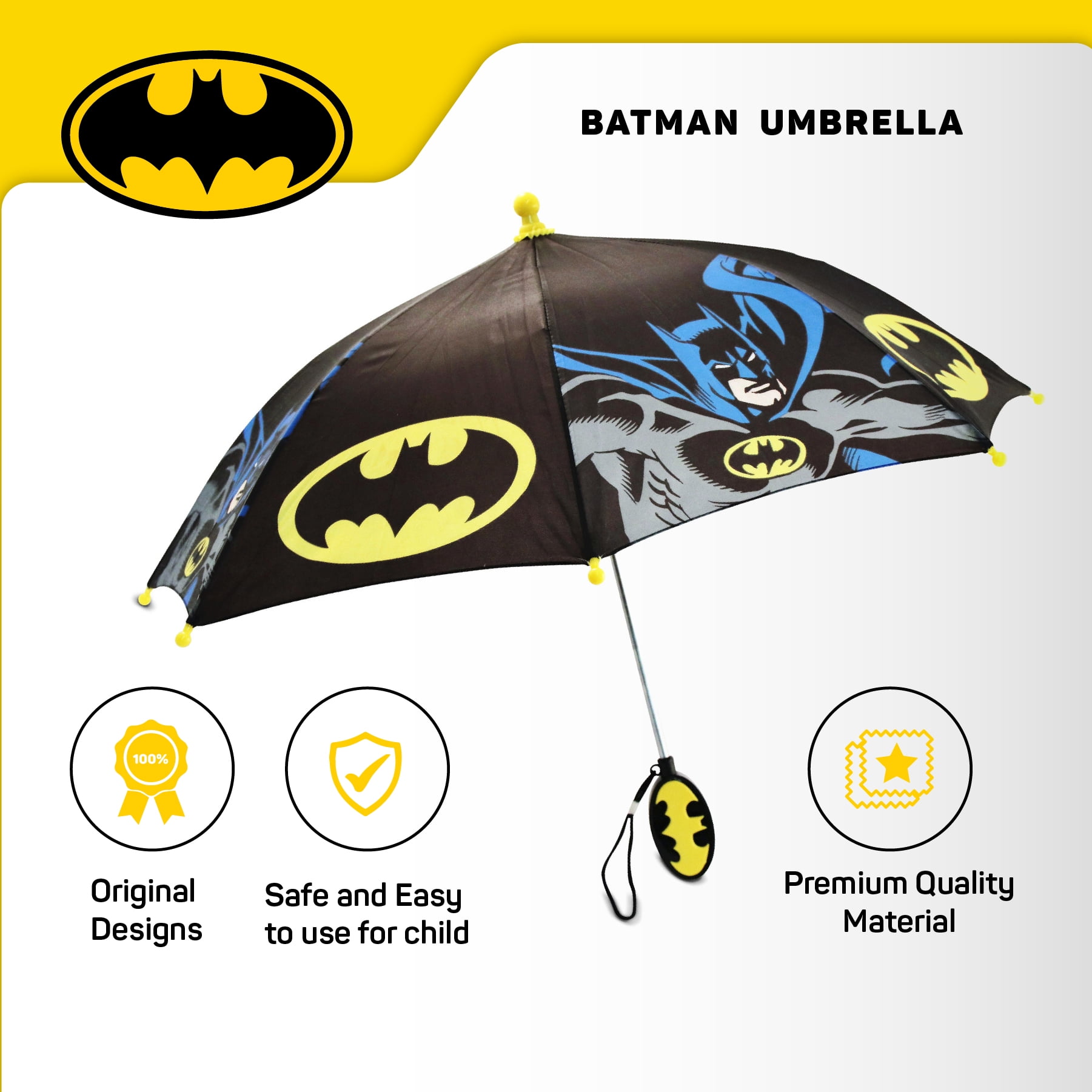 DC Comics - DC Comics Little Boys Batman Umbrella with Character Handle ...