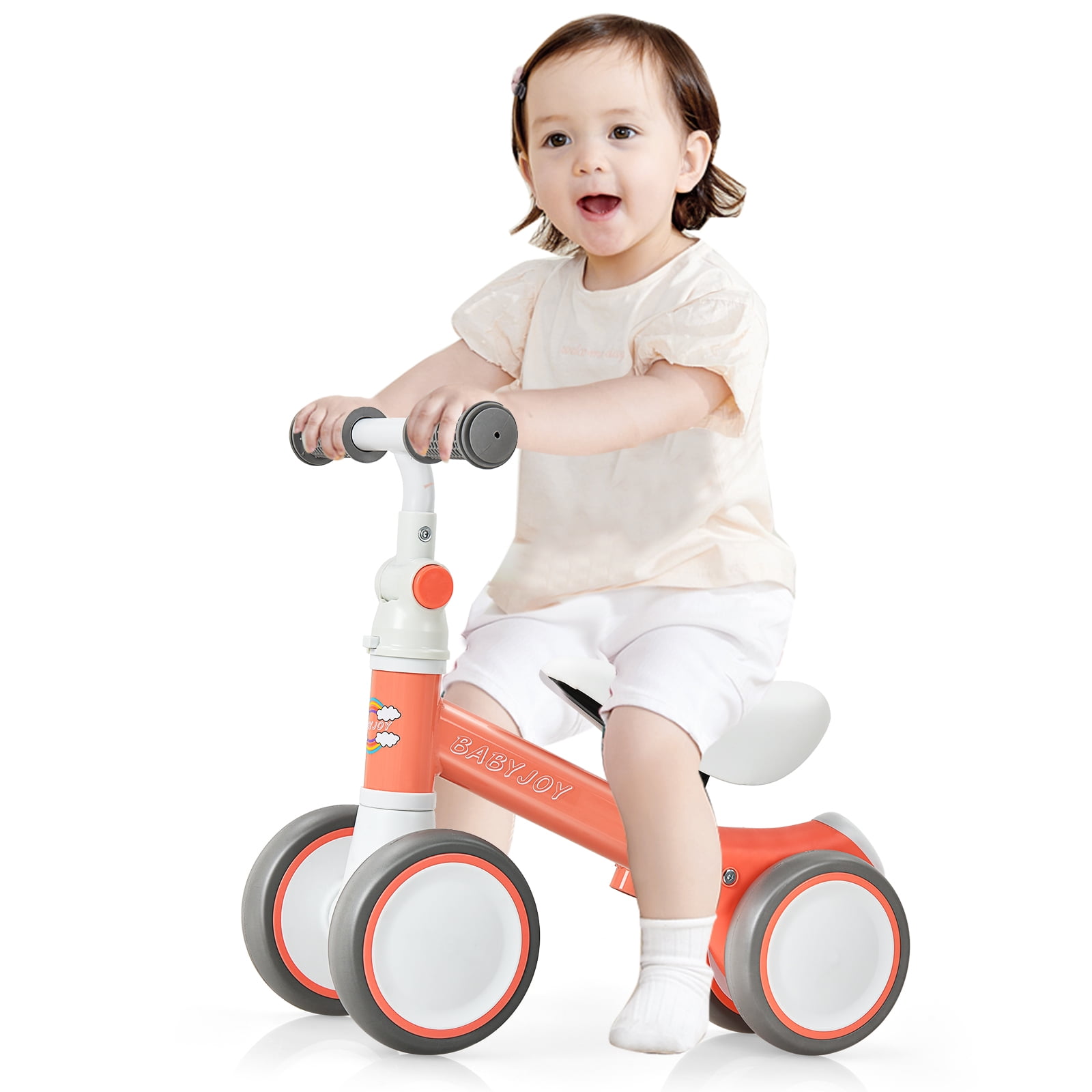 Infans Baby Balance 4-Wheel Bike Infant Walker No-Pedal Toddler Bicycle ...