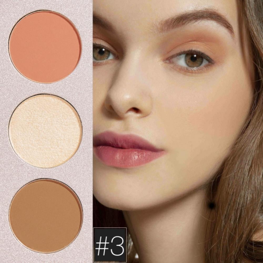 3 Colors Face Blush Matte Eyeshadow Palette Long Lasting Waterproof ...