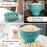Popco Silicone Microwave Popcorn Popper with Lid - Quick Kernel Maker ...