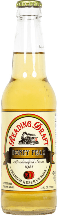 Reading Soda Works Handcrafted Bottled Honey Pear Soda, 12-Pack Case 12 ...