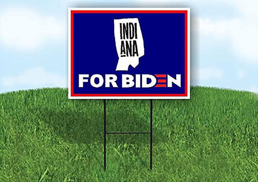 Double Sided Sign INDIANA FOR BIDEN Yard Sign ROAD SIGN with Stand ...