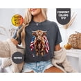 CLOTEX Comfort Colors Patriotic Cow Shirt, 4th of July Shirts, USA Flag ...