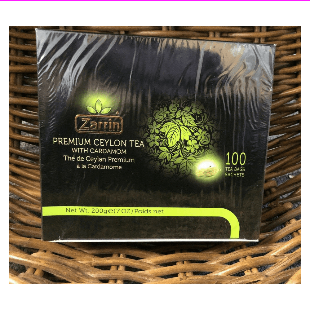 Zarrin Premium Ceylon Tea, Cardamom, 100 Tea Bags - Walmart.com