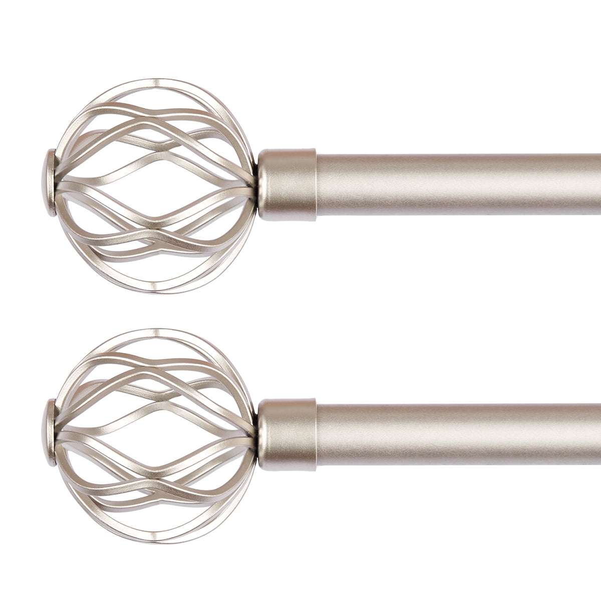 2 Pack 3/4-Inch Diameter Decorative Single Window Curtain Rod with ...