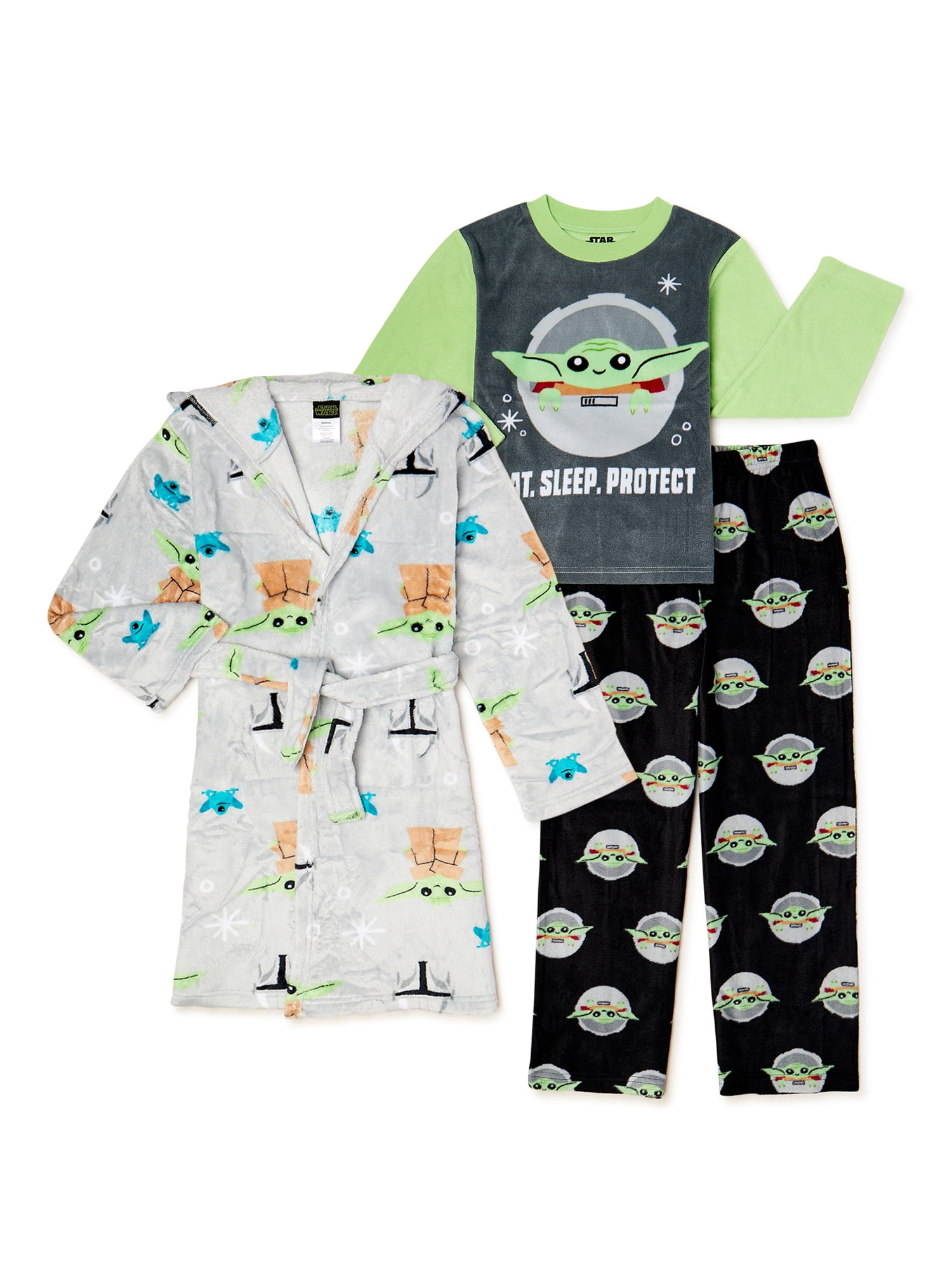 Star Wars Boys Grogu Pajama Robe Set, 3-Piece, Sizes 4-10 - Walmart.com