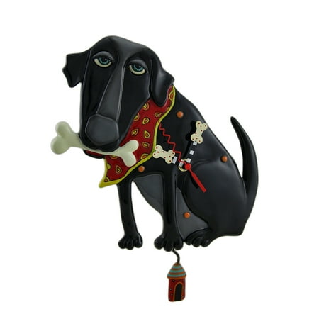 Allen Designs Parker the Dog Black Pendulum Wall Clock 13 in. | Walmart ...