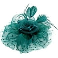 AKcxy Fascinators Hat Flower Mesh Ribbons Feathers on a Headband and a ...