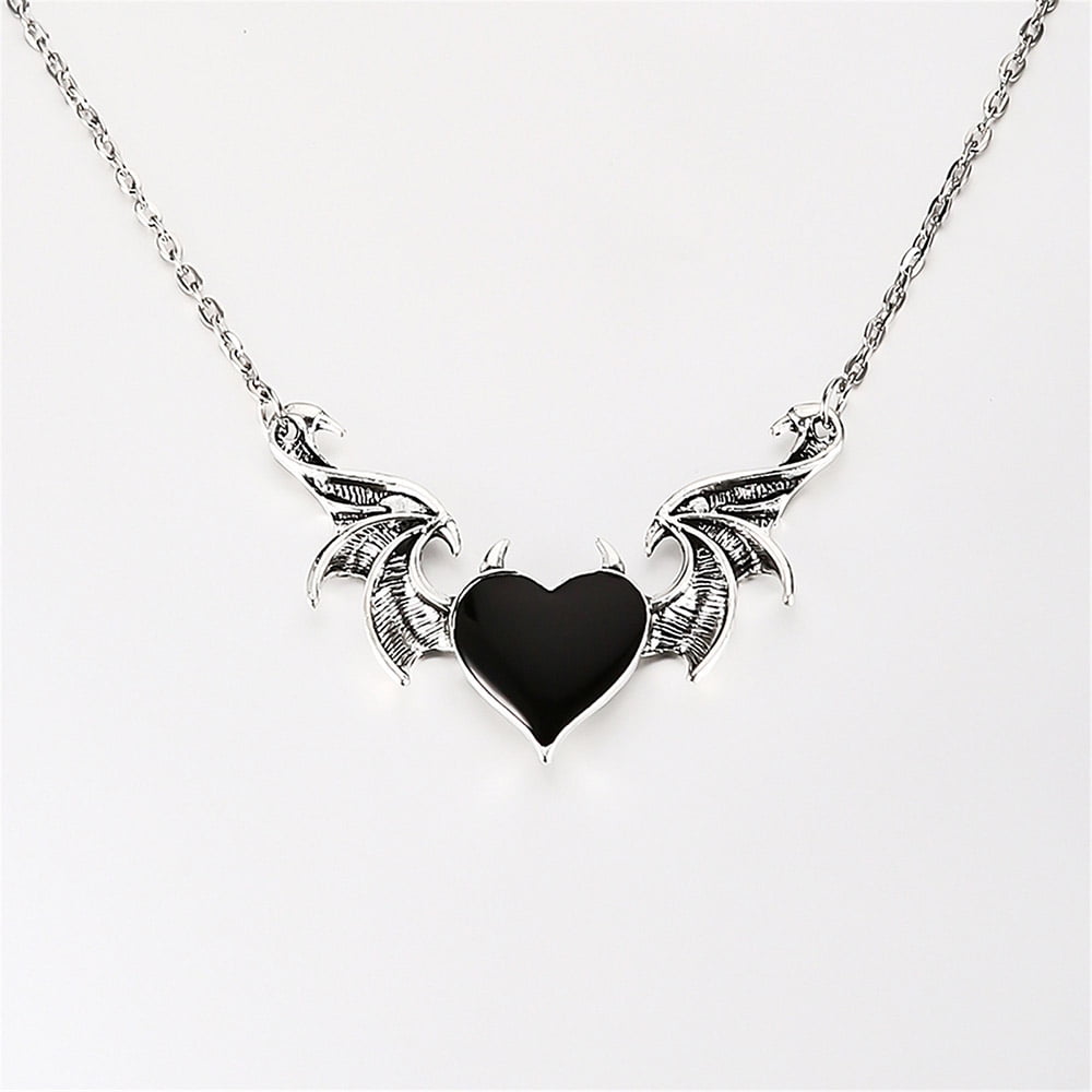 Heart Devil Pendant With Wings
