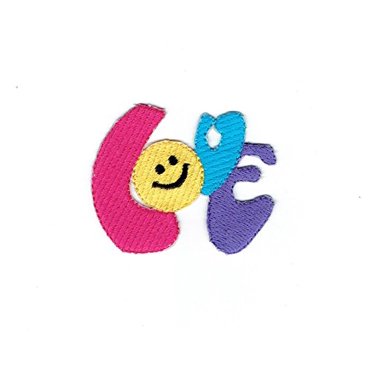 Love Heart - Multi-Color/Pastel - Iron on Applique/Embroidered Patch - Walmart.com