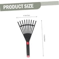 2 Piece Garden Rakes for Soil Loosening and Leaf Collection Plastic ...