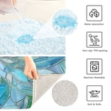 Toilet Rug Rectangle Bathroom Rugs Non-Slip Soft Plush Machine Washable ...