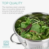 Navaris Stainless Steel Colander 4.8L / 5-Quart - Metal Strainer with ...