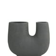 DecMode 8 Abstract U-Shaped Dark Gray Ceramic Vase - Walmart.com DecMode 8 Abstract U-Shaped Dark Gray Ceramic Vase - Walmart.com
