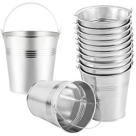 10 Pcs Mini Metal Buckets Small Metal Pails Silver | Walmart Canada