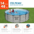 Bestway Steel Pro MAX 14' x 48" Round Above Ground Swimming Pool Set - Walmart.com