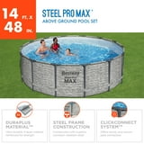 Bestway Steel Pro MAX 14' x 48" Round Above Ground Swimming Pool Set ...