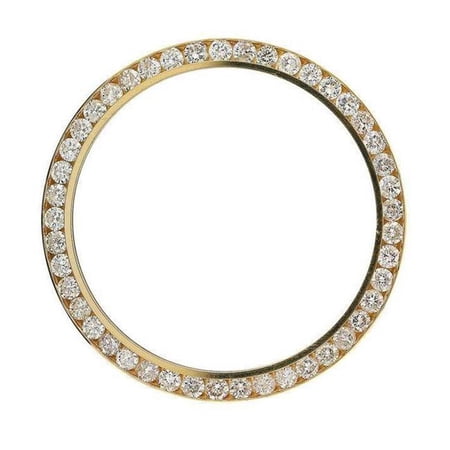 5 CT 14K Yellow Gold Custom Diamond Bezel for Rolex GMT Master Mens ...