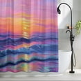 Fantasy Sunset Shower Curtains for Bathroom, Dreamy Coastal Modern ...