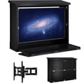 55" Outdoor TV Enclosure for 32"-55" TVs, Wood Wall-Mount Cabinet with ...