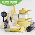 GreenLife Soft Grip Healthy Ceramic Nonstick Yellow Cookware Pots and ...