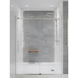 Heavy Rainfall Stainless Steel Shower Bar with Hand Sprayer in Brushed ...