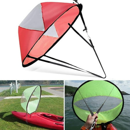 Kayak Wind Sail,42" Foldable Paddle Board Rowing Windsurfing w/ Window ...