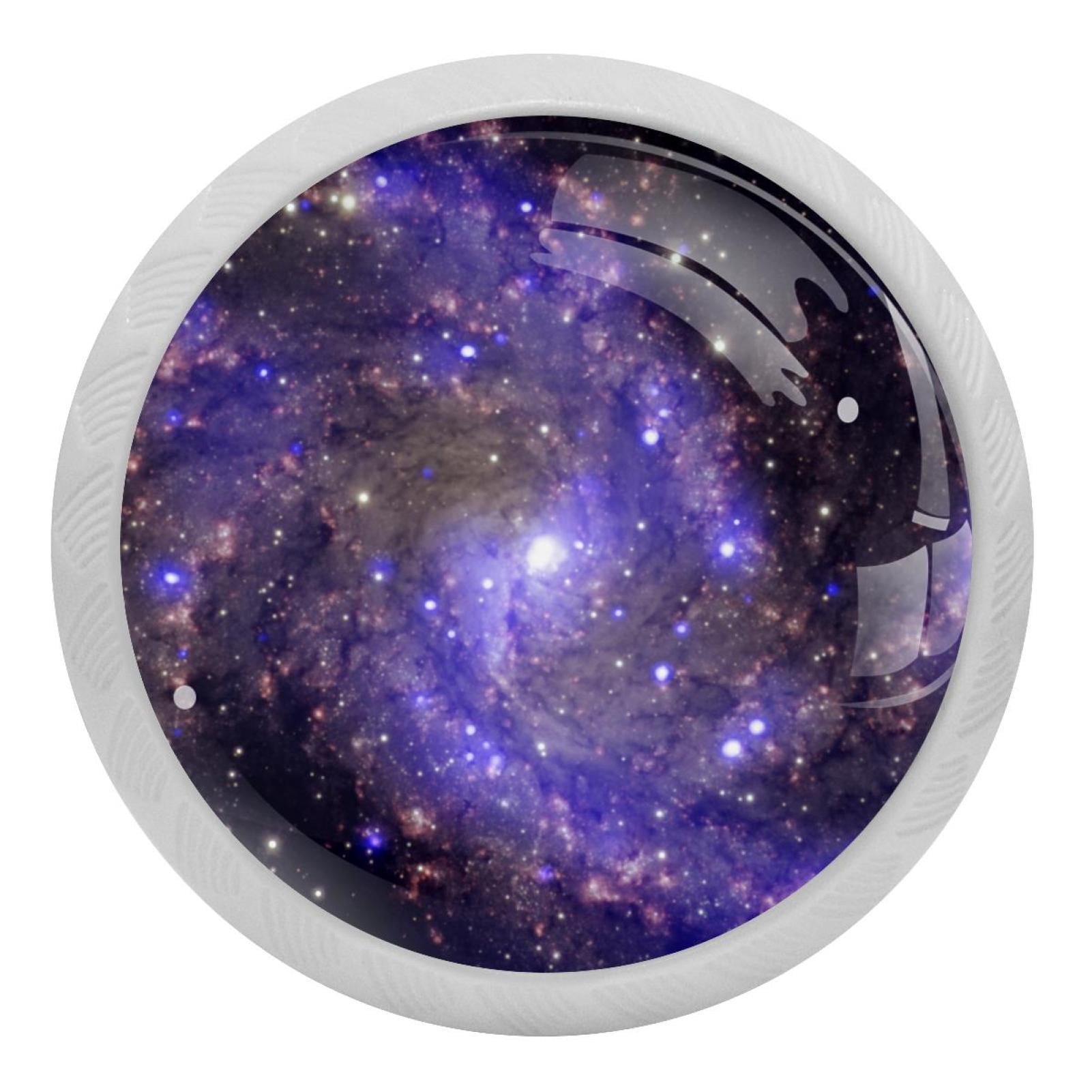 4PCS Round Galaxy Cabinet Fluorescence Knob Glowing in the Dark ...