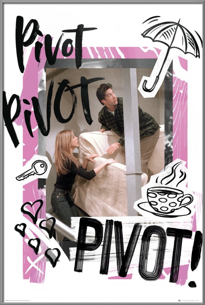 Friends - Framed TV Show Poster (Ross & Rachel - Couch - PIVot & PIVot ...