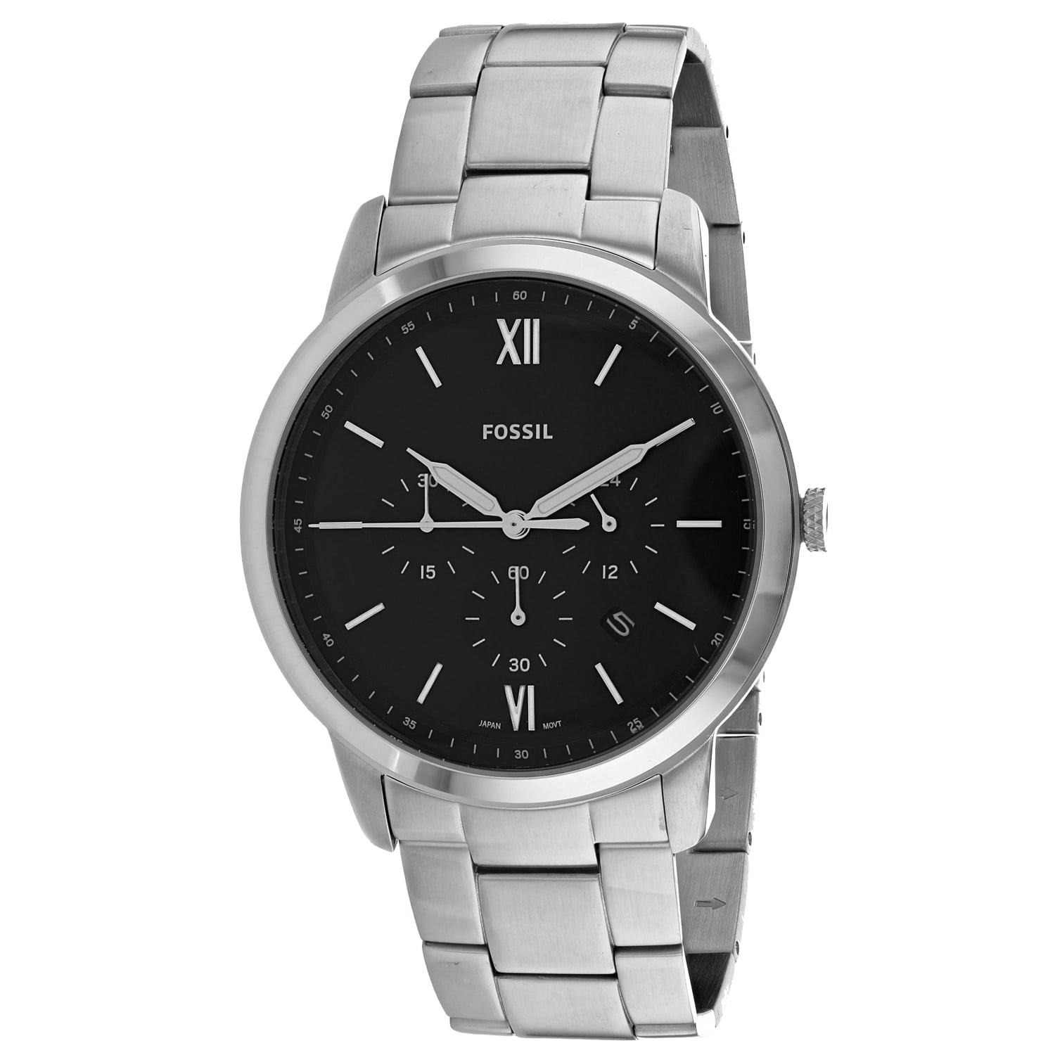 Fossil - Fossil Men's Neutra Chronograph FS5384 Silver Stainless-Steel ... Fossil - Fossil Men's Neutra Chronograph FS5384 Silver Stainless-Steel ...