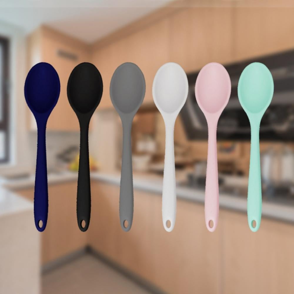 Silicone Mixing Spoon Heat Resistant Silicone Basting Spoon Utensil ...