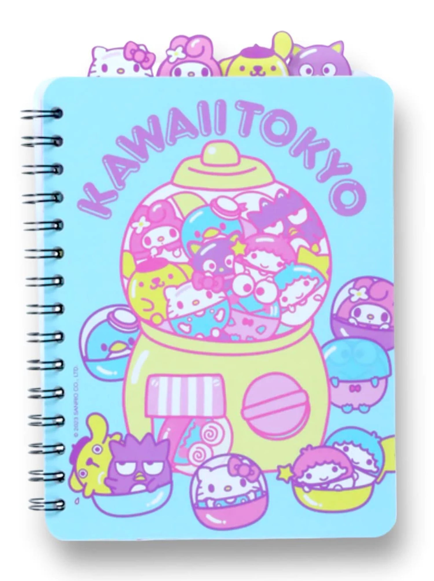 Kitty Journal Spiral Notebook - Hello Friends Turquoise Cover With ...