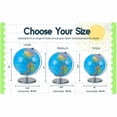 LED Illuminated World Globe with Chrome Base – Rotating Educational ...
