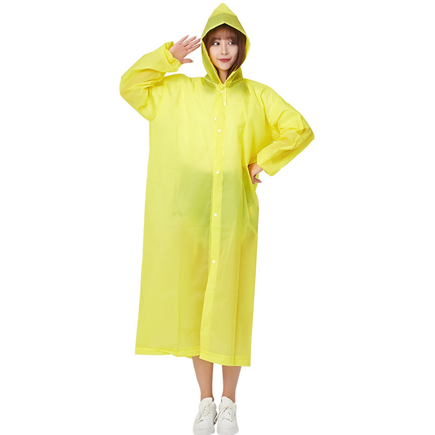 Cfowner Raincoat for Adults, 2 Pack Portable EVA Rain Coats Reusable ...